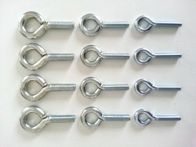 Eisengewindeösen 12 Stk. Set mit M4 M5 und M6 Gewindeösen Ösen, 10,16